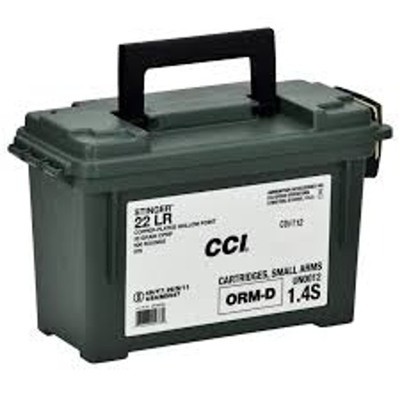 CCI 22LR Stinger Hyper Velocity CCI0976 32gr CPHP With Ammo Can 900 Per Box cci-22lr-stinger-hyper-velocity-cci0976-32gr-cphp-with-ammo-can-900-per-box