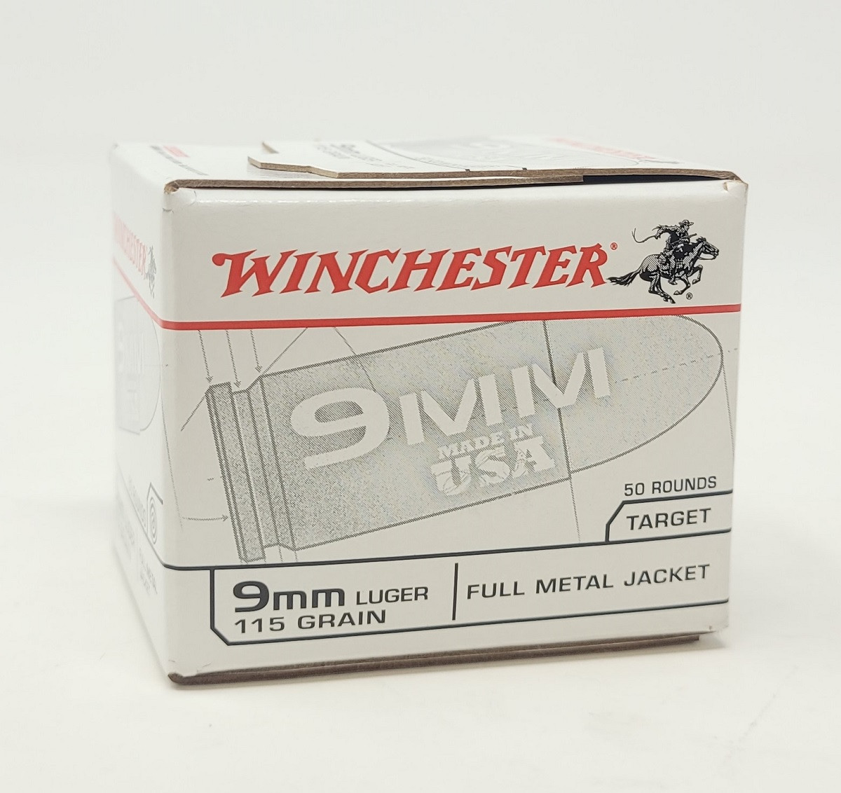 Winchester 9mm Luger Q4172 115gr FMJ 50 per box