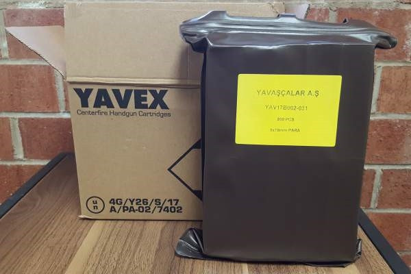 Yavex 9mm Ammunition 115 Grain Full Metal Jacket Battle Packs CASE ...
