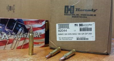 Hornady 300 Win Mag American Whitetail H82044 180 gr SP 20 per box