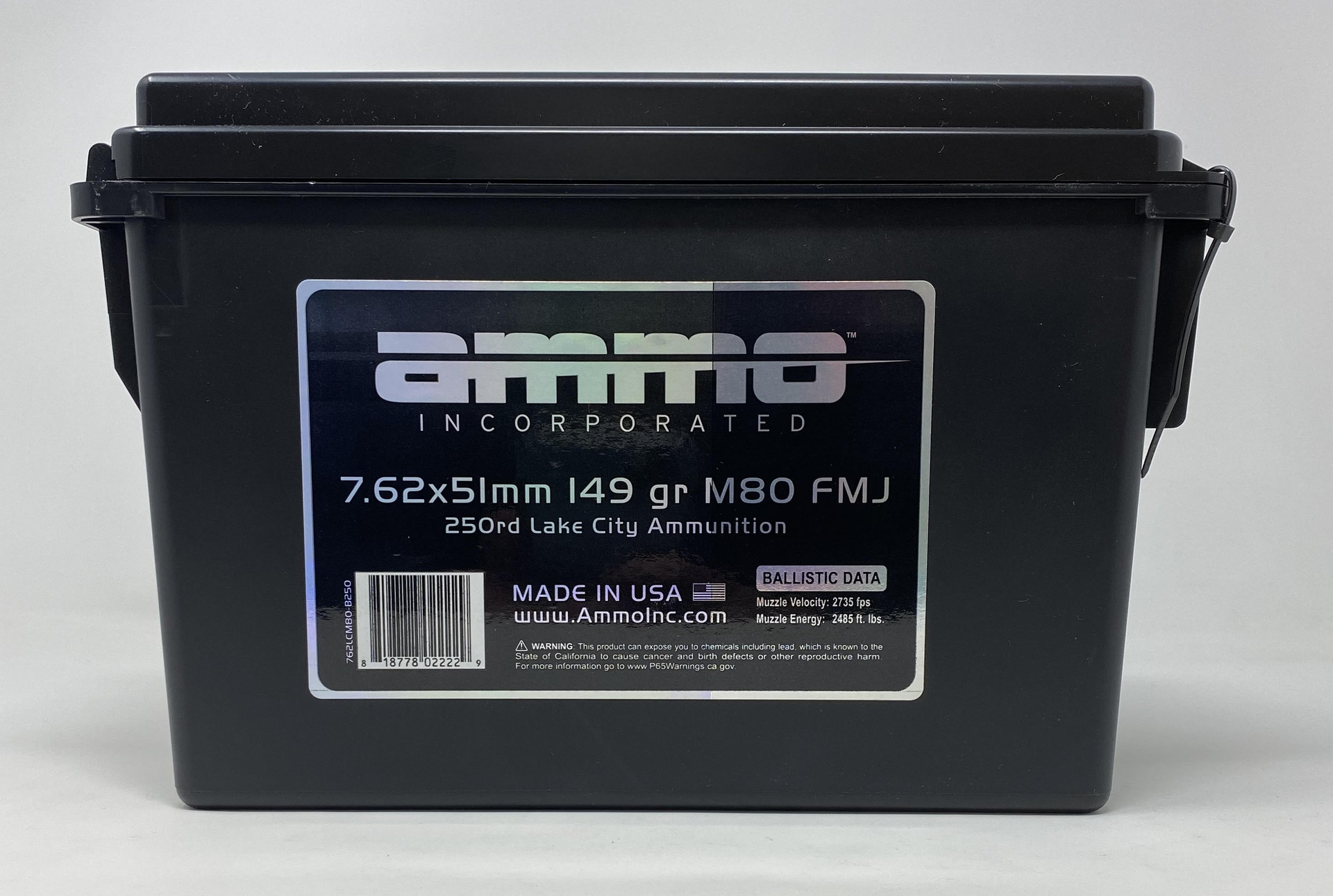Saltech 7.62x51mm Ball M80 Ammunition 150 Grain Full Metal Jacket Boat ...