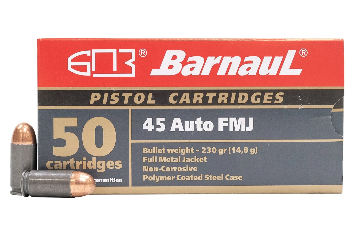 P.C.I. 45 Auto Rim Ammunition PC45AR230 230 Grain Lead Round Nose 50 Rounds