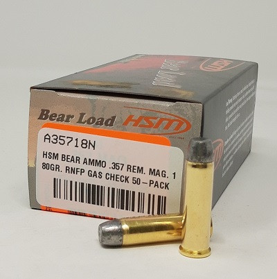 HSM 357 Mag Ammunition HSM-357-1-N 158 Grain Semi Wadcutter Cowboy ...