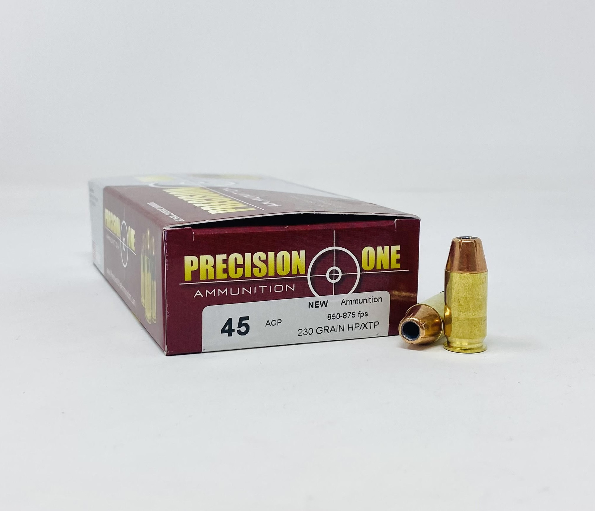 Precision One 45 Auto Rim Ammunition PONE1538 230 Grain XTP Hollow ...