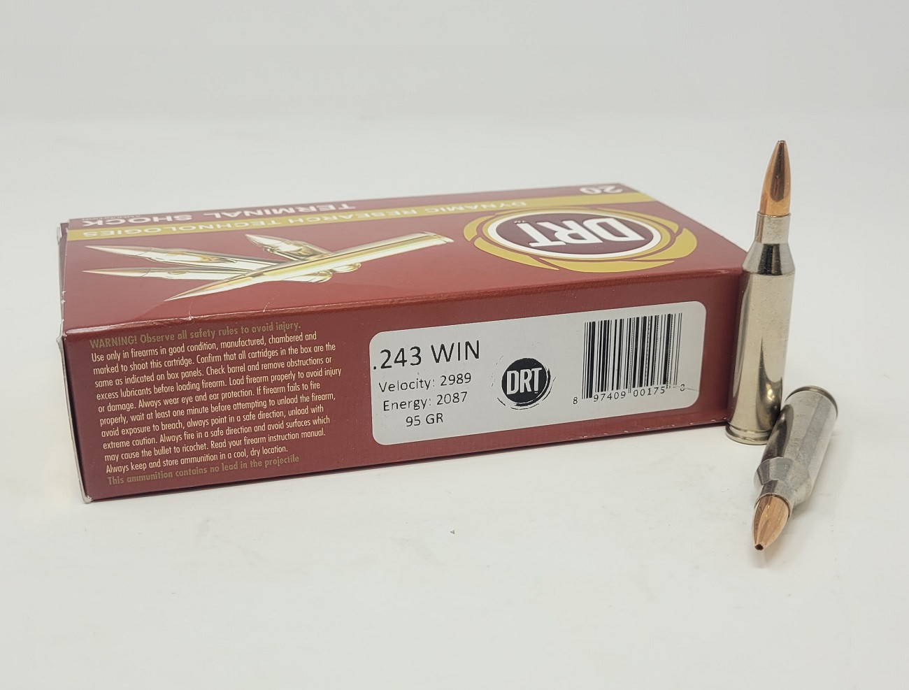 DRT 10mm Ammunition Terminal Shock 105 Grain Jacketed Hollow Point 20 ...