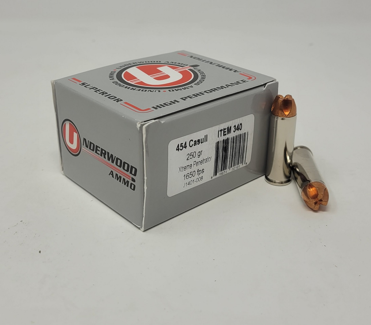 Underwood 50 Beowulf Ammunition UW556 420 Grain Xtreme Penetrator 20 Rounds