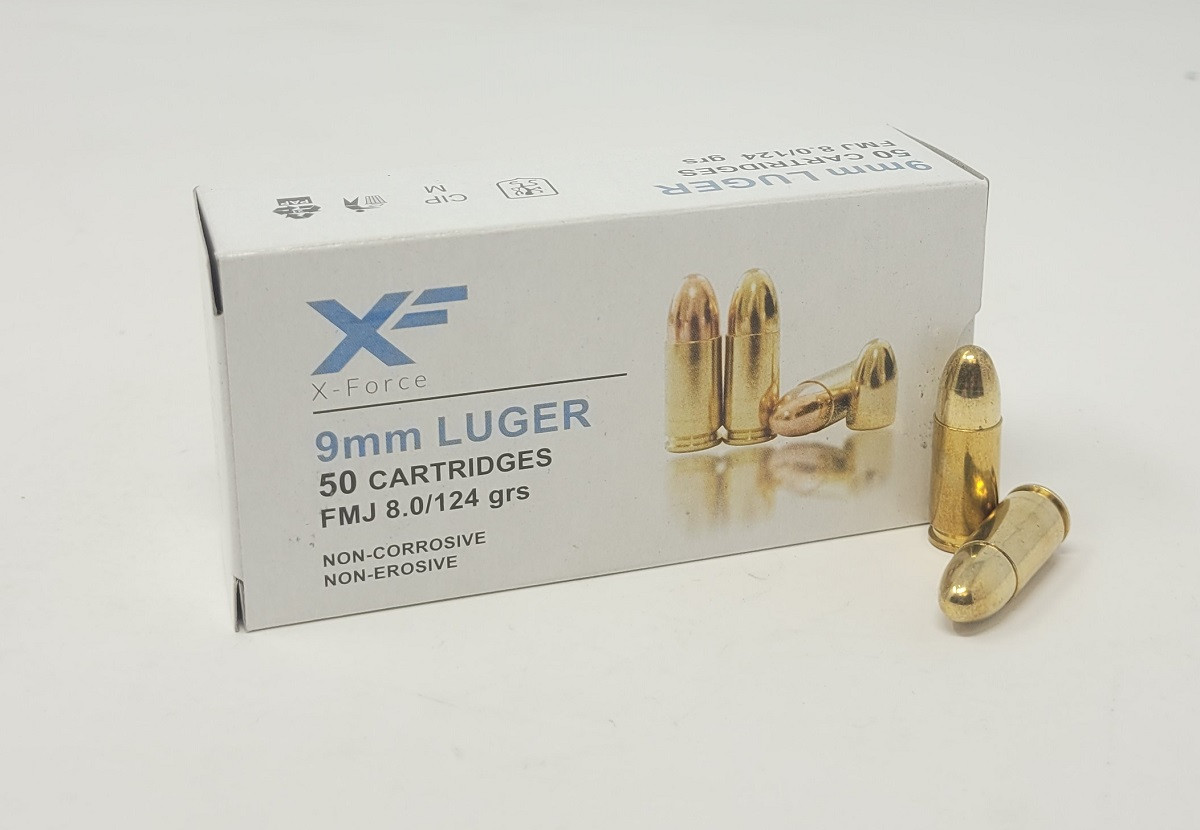 OZK 9mm Ammunition OZK9124FMJ 124 Grain Full Metal Jacket 50 Rounds