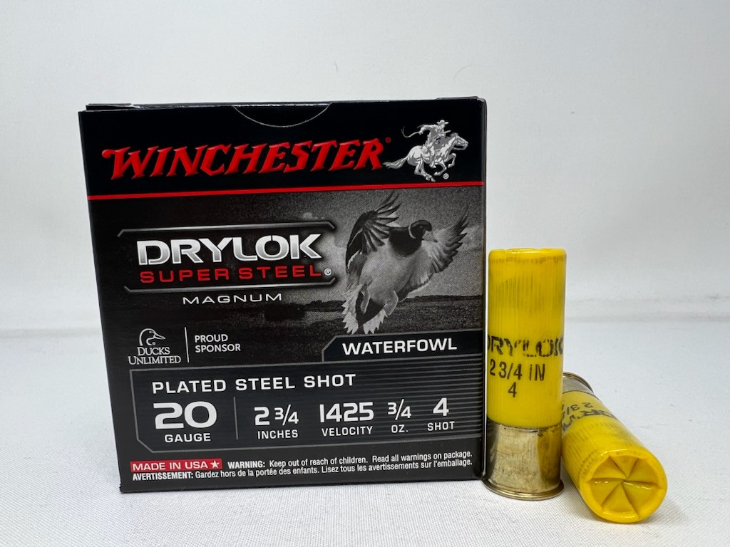 Winchester 20 Gauge Ammunition Drylok Super Steel XS204 #4 Plated Steel ...