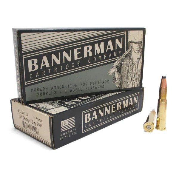 Bannerman 303 Savage Ammunition BCCA303S150 150 Grain Flat Soft Point ...