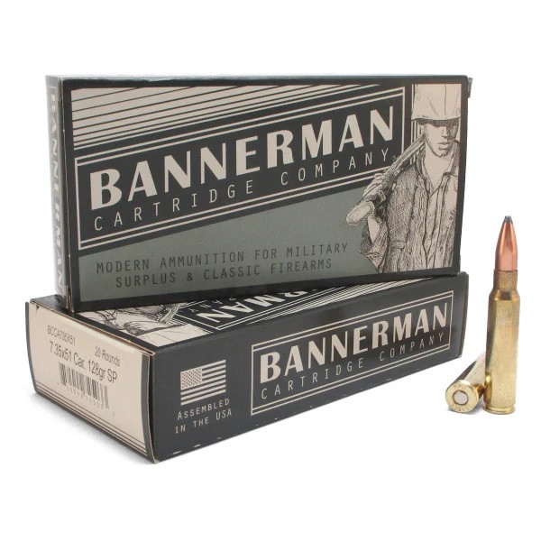 Bannerman 7.35x51 Carcano Ammunition BCCA735X51 128 Grain Soft Point 20 ...