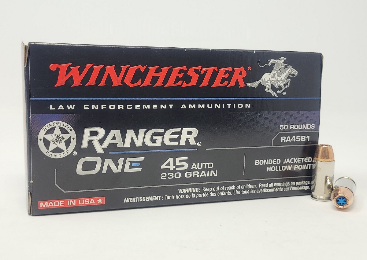 Winchester 45 Auto Ammunition Ranger T-Series RA45T 230 Grain Jacketed ...
