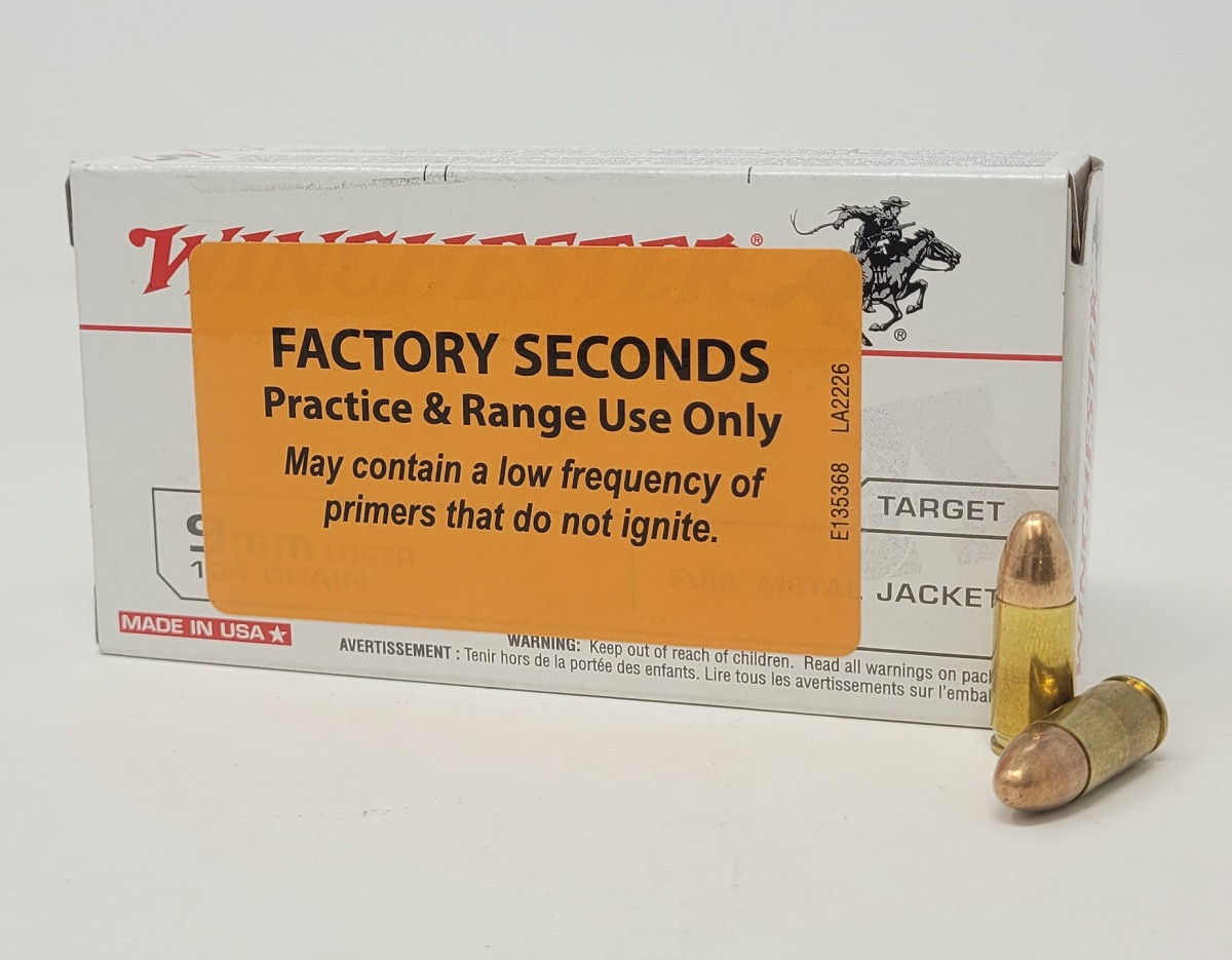 Winchester 9mm Target and Practice Factory Seconds ZZUSA9MM 124 Grain ...