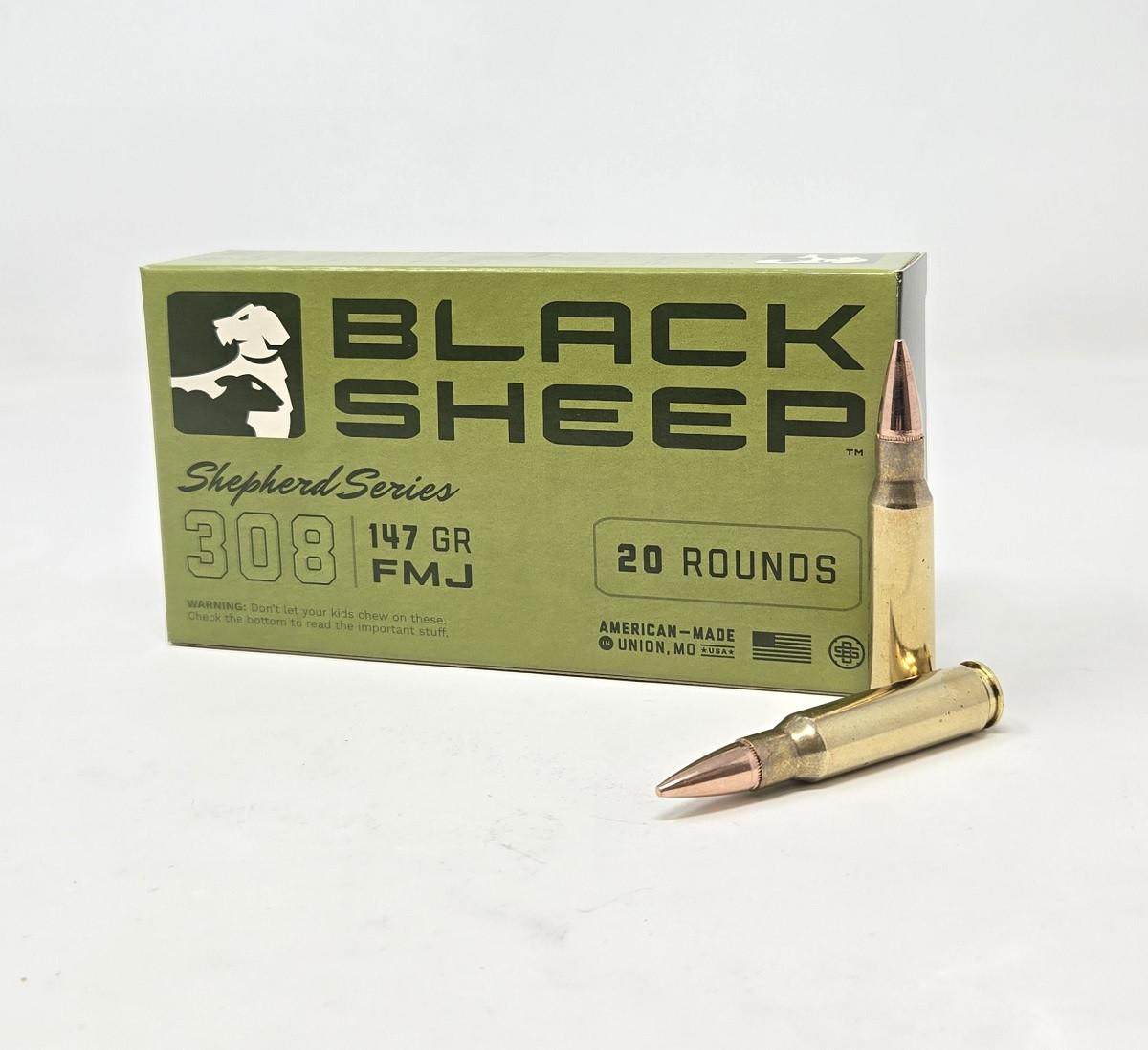 Black Sheep 308 Win Ammunition Shepherd Series 308147GFMJ20 147 Grain ...
