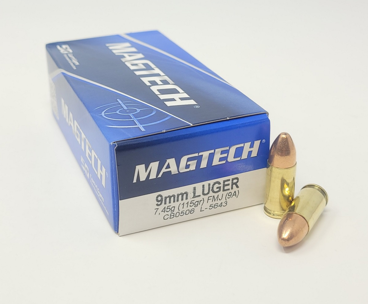 Maxxtech 9mm Ammunition PTGB9MMB 115 Grain Full Metal Jacket 50 rounds