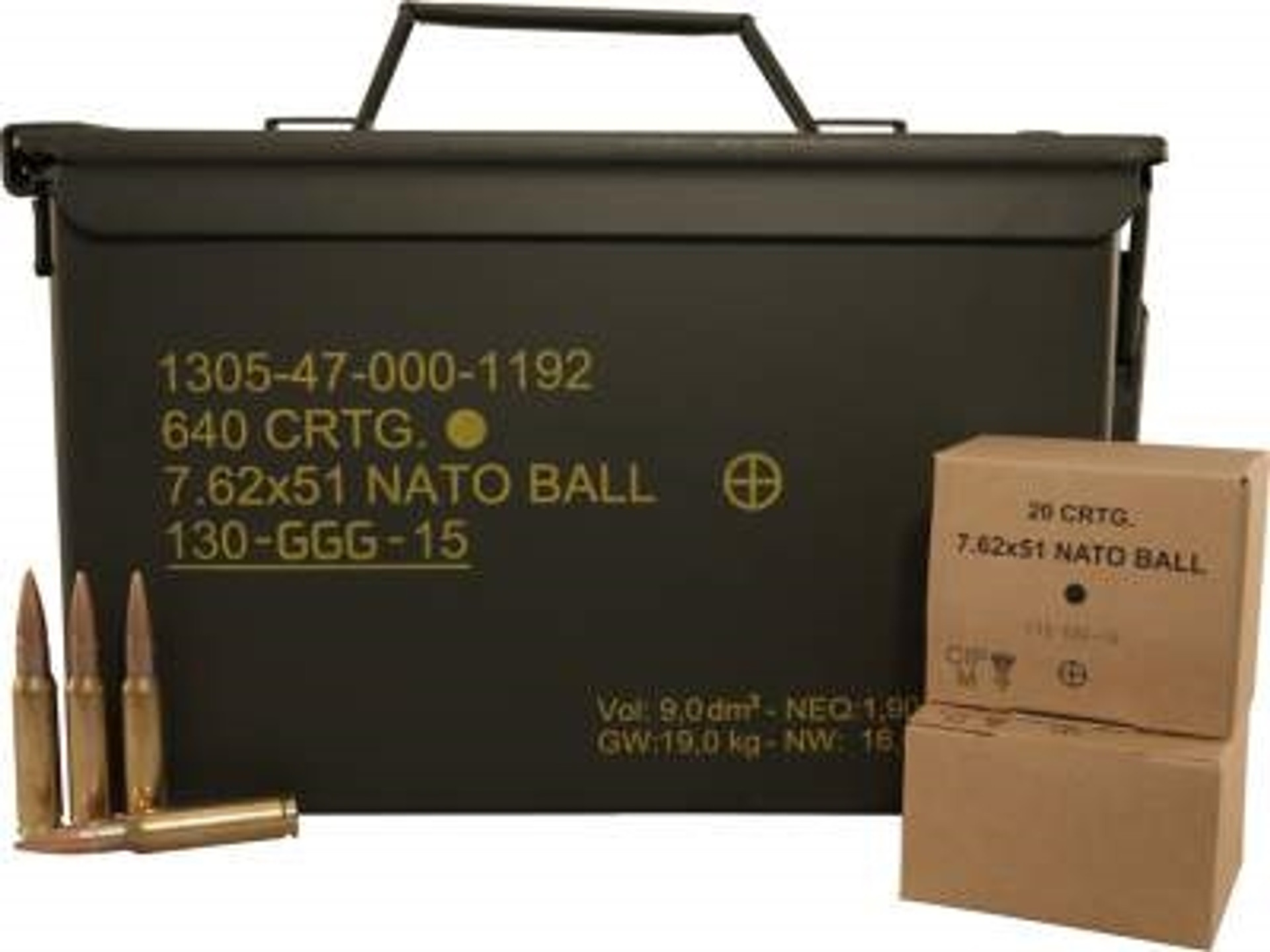 South African 7.62x51mm Ammunition 147grn FMJ Battle Pack 140 rounds