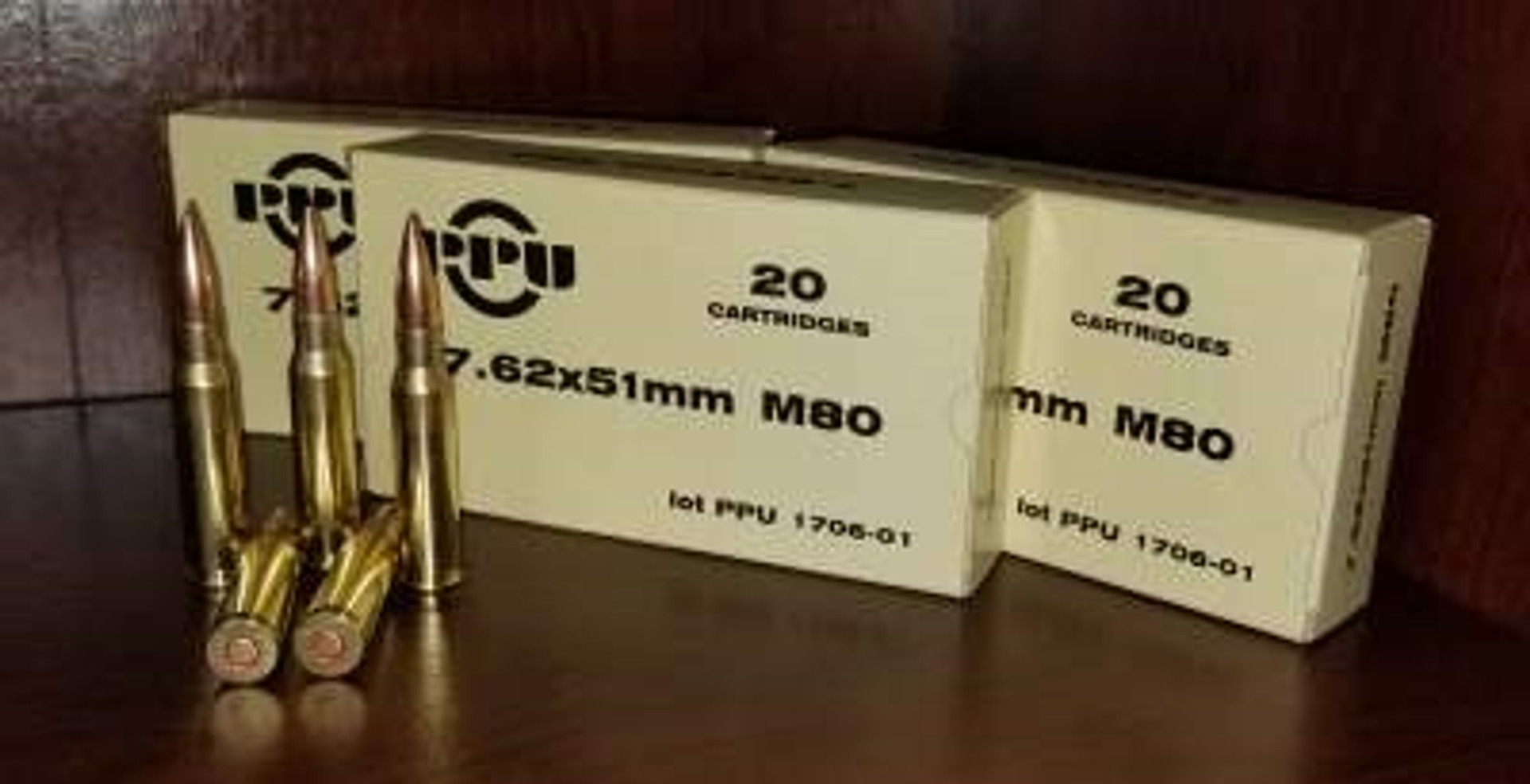 Prvi PPU 7.62x51mm NATO Ammunition PPRM762 145 Grain Full Metal Jacket BT 20 Rounds