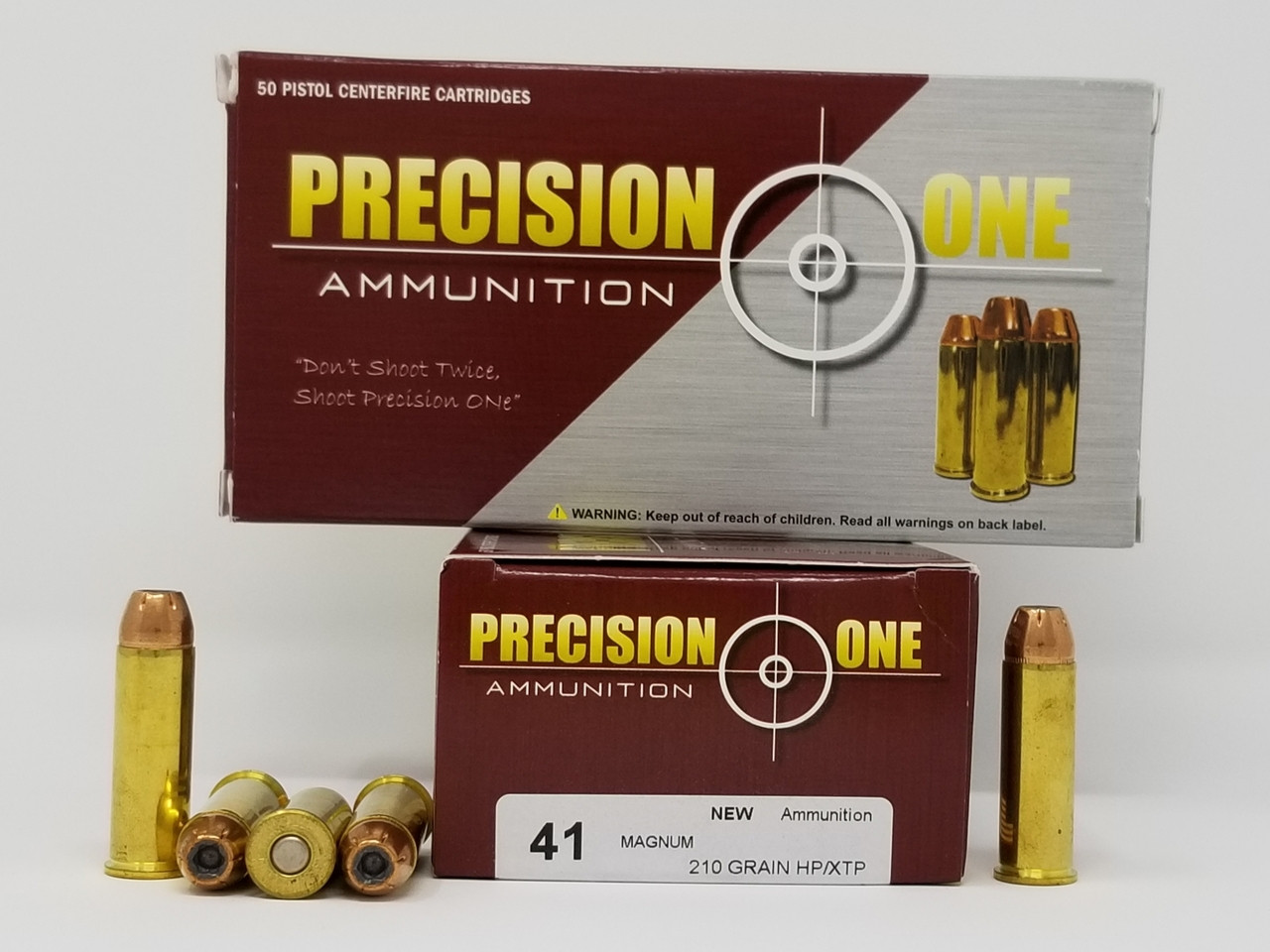 Precision One 41 Magnum Ammunition 210 Grain Full Metal Jacket 50 rounds