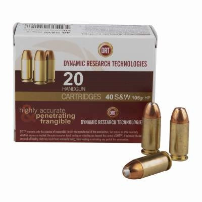 DRT 10mm Ammunition Terminal Shock 105 Grain Jacketed Hollow Point 20 ...
