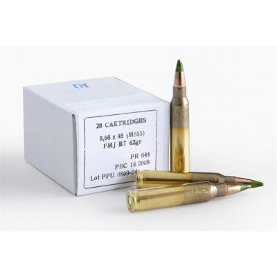 Prvi PPU 5.56x45mm NATO Ammunition PPSS109 62 Grain SS109 Steel Core ...