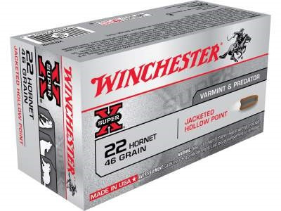 Winchester 22 Hornet Super-X X22H2 46 gr Jacketed Hollow Point 50 rounds