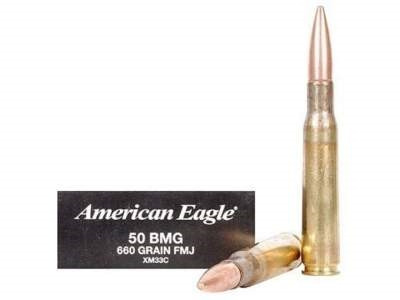 Federal 50 BMG Ammunition American Eagle XM33CX 660 Grain Full Metal ...