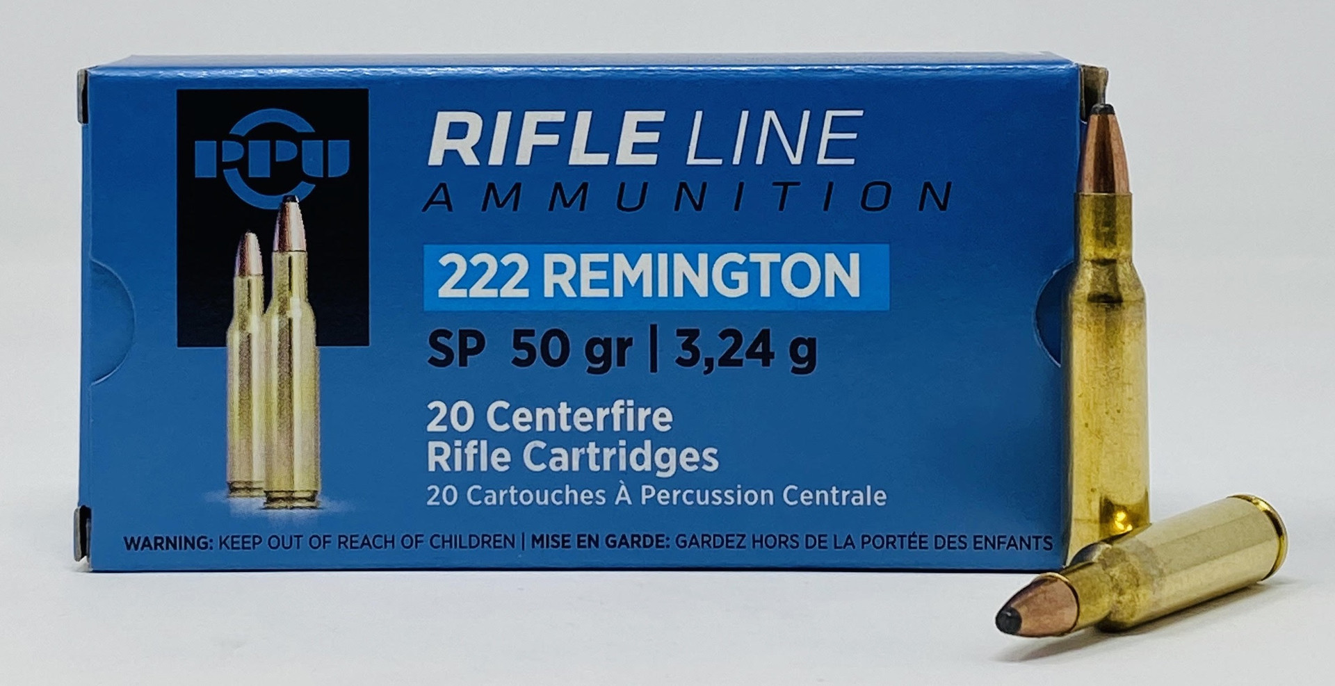 Prvi PPU 22 Hornet Ammunition Standard PP22H 45 Grain Soft Point 50 Rounds