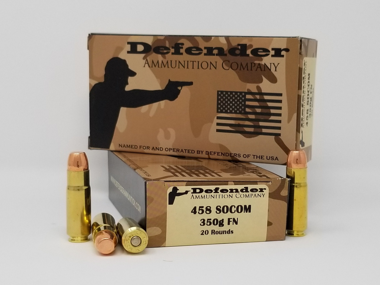 Defender 12.7x42mm (50 Beowulf) Ammunition DEF50BWFN 350 Grain Flat ...