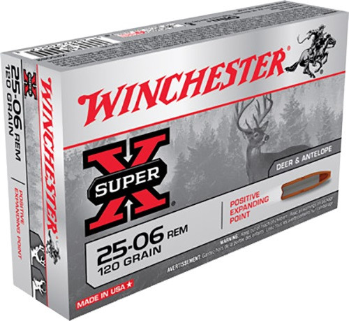 Winchester 25-06 Rem Ammunition X25062 120 Grain Positive Expanding ...