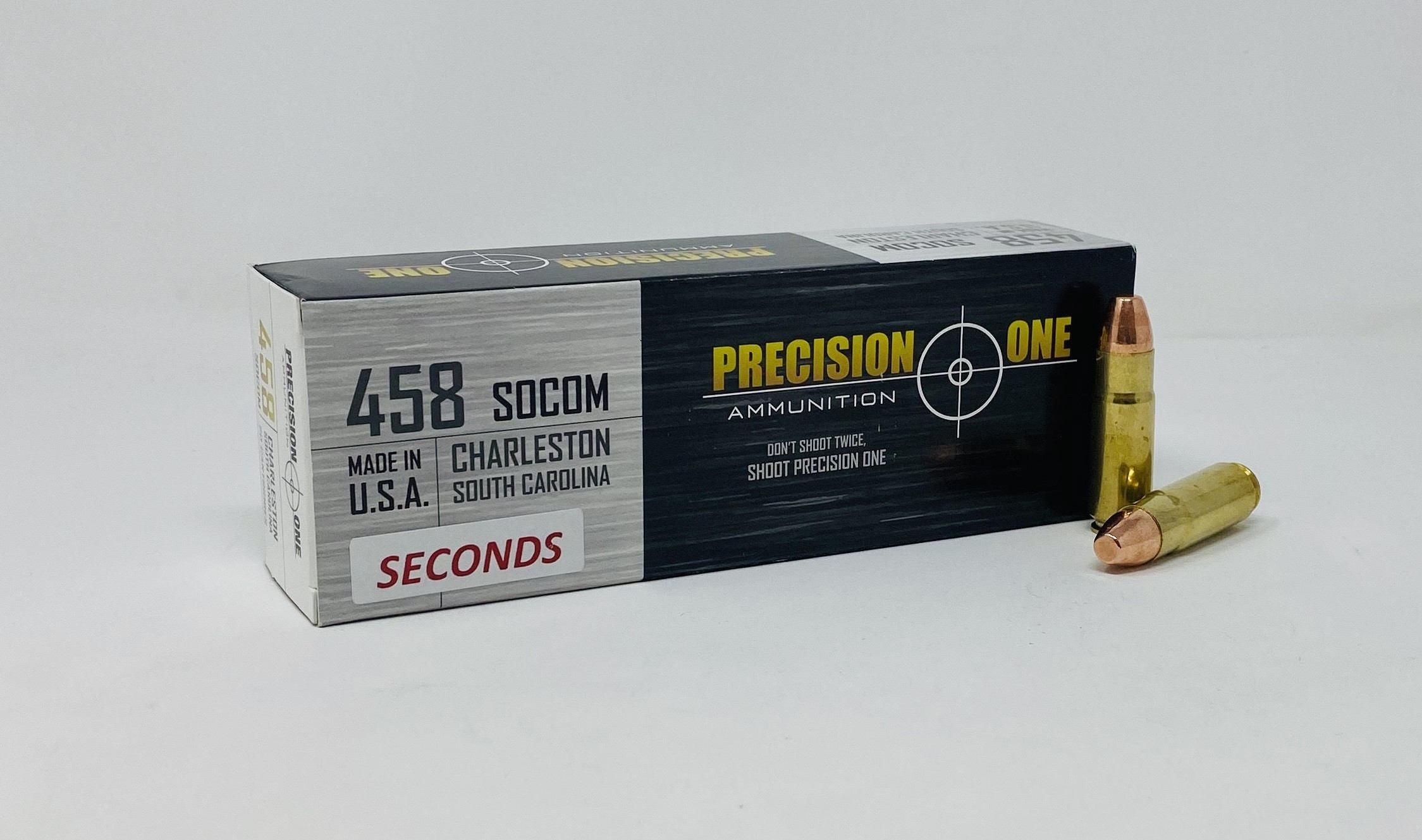 Precision One 458 SOCOM Ammunition 300 Grain Hollow Point 20 Rounds