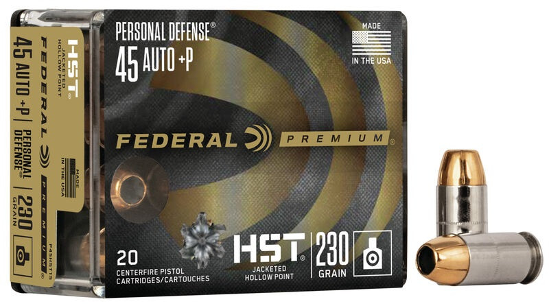 Federal 45 Auto HST Tactical P45HST2 230 gr JHP 50 per box