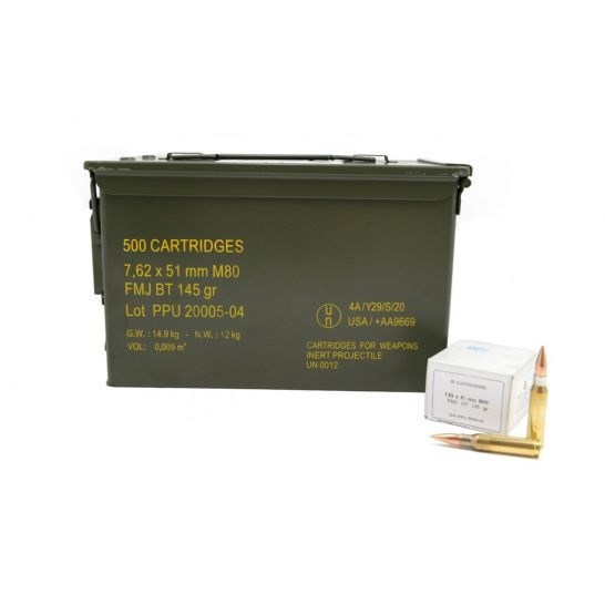 Saltech 7.62x51mm Ball M80 Ammunition 150 Grain Full Metal Jacket Boat ...