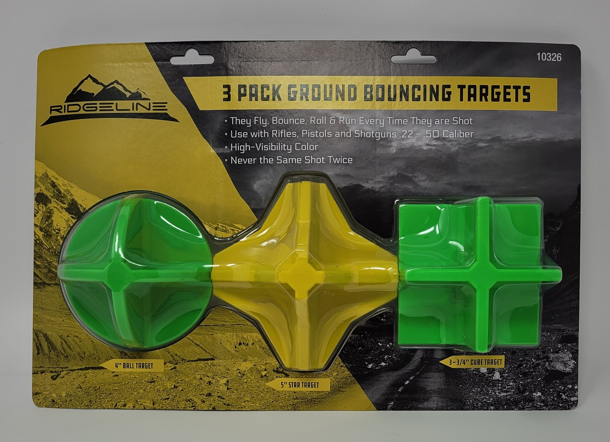 Ridgeline 3 Pack Ground Bouncing Targets RL10326 Ball Star and Cube ...