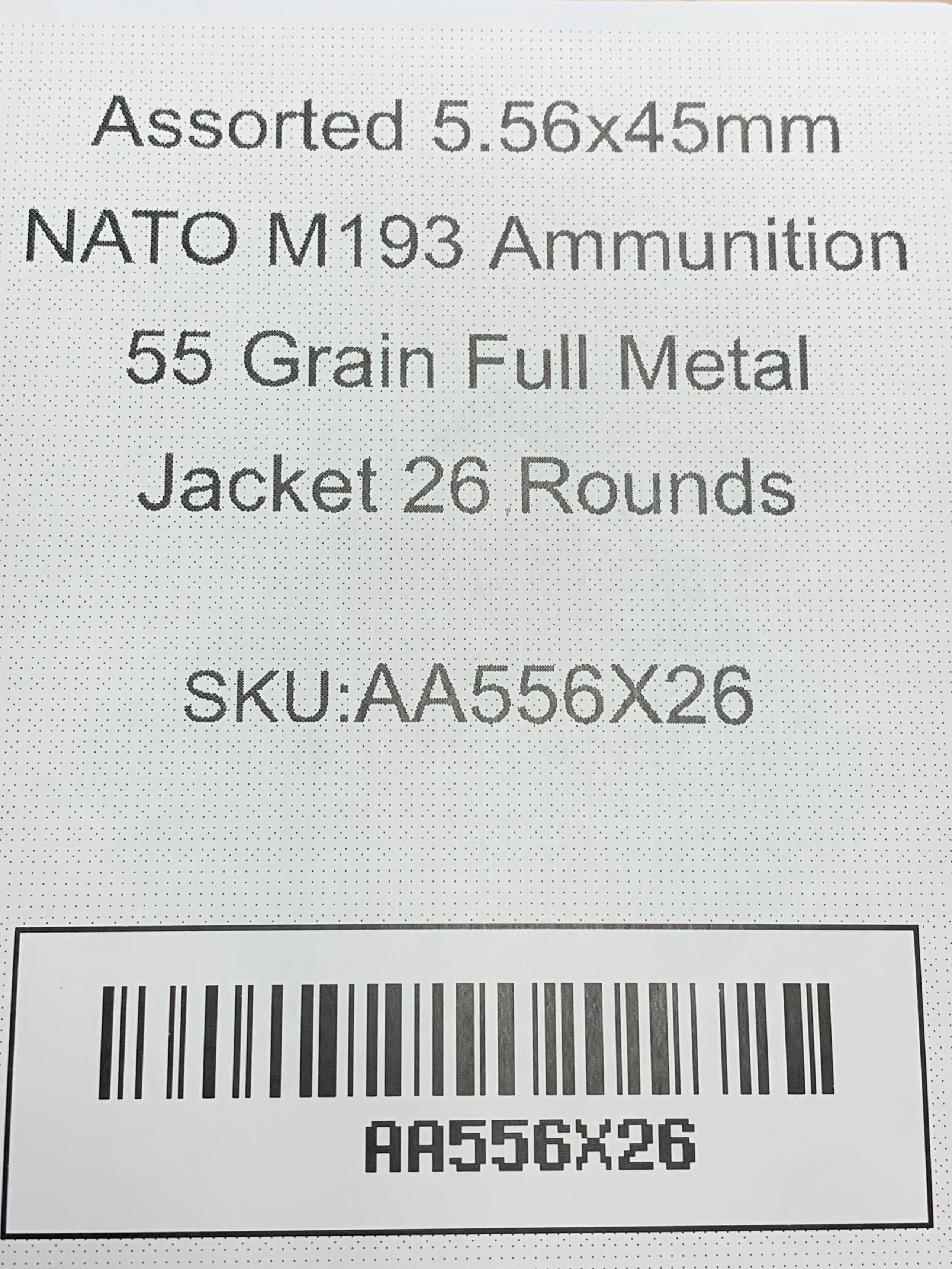 Magtech 5.56x45mm NATO Ammunition MT556MIL 55 Grain Full Metal Jacket ...