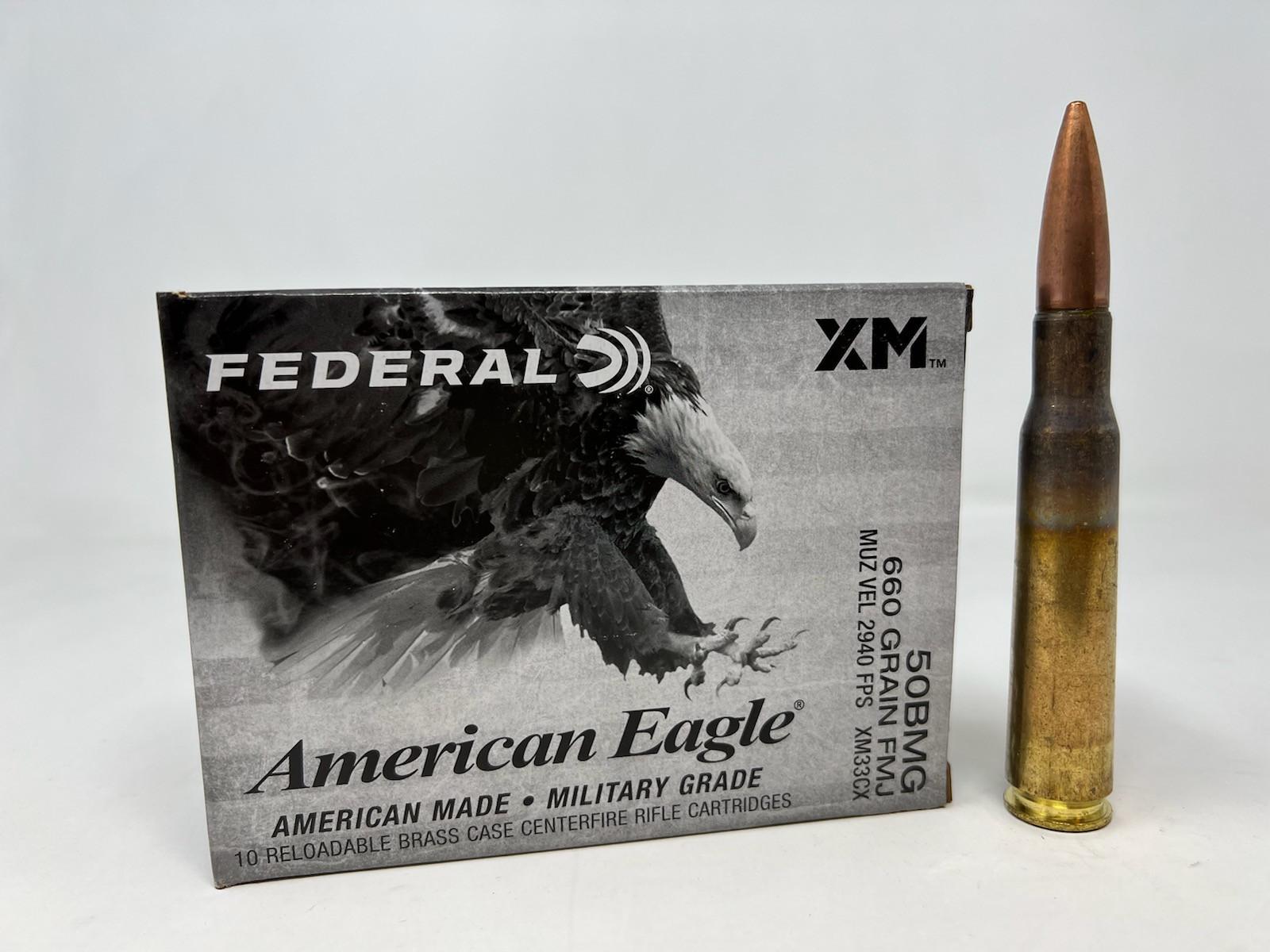 PMC 50 BMG Ammunition X-TAC Match PMC50XM 740 Grain Solid Brass 10 rounds