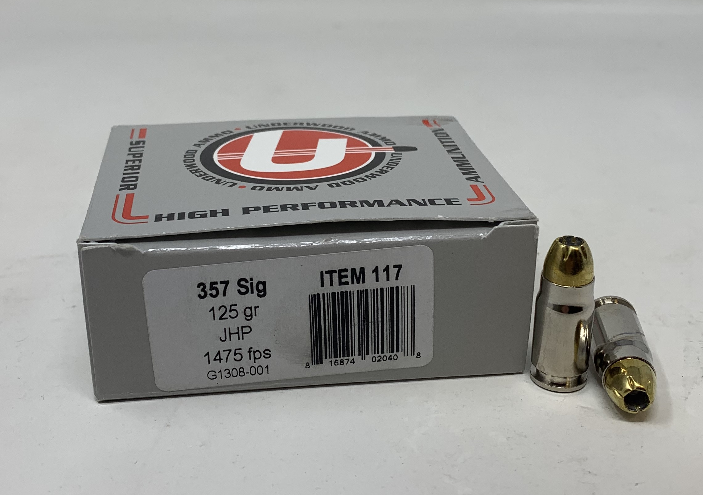 Underwood 357 Mag Ammunition UW123 125 Grain Jacketed Hollow Point 20 ...
