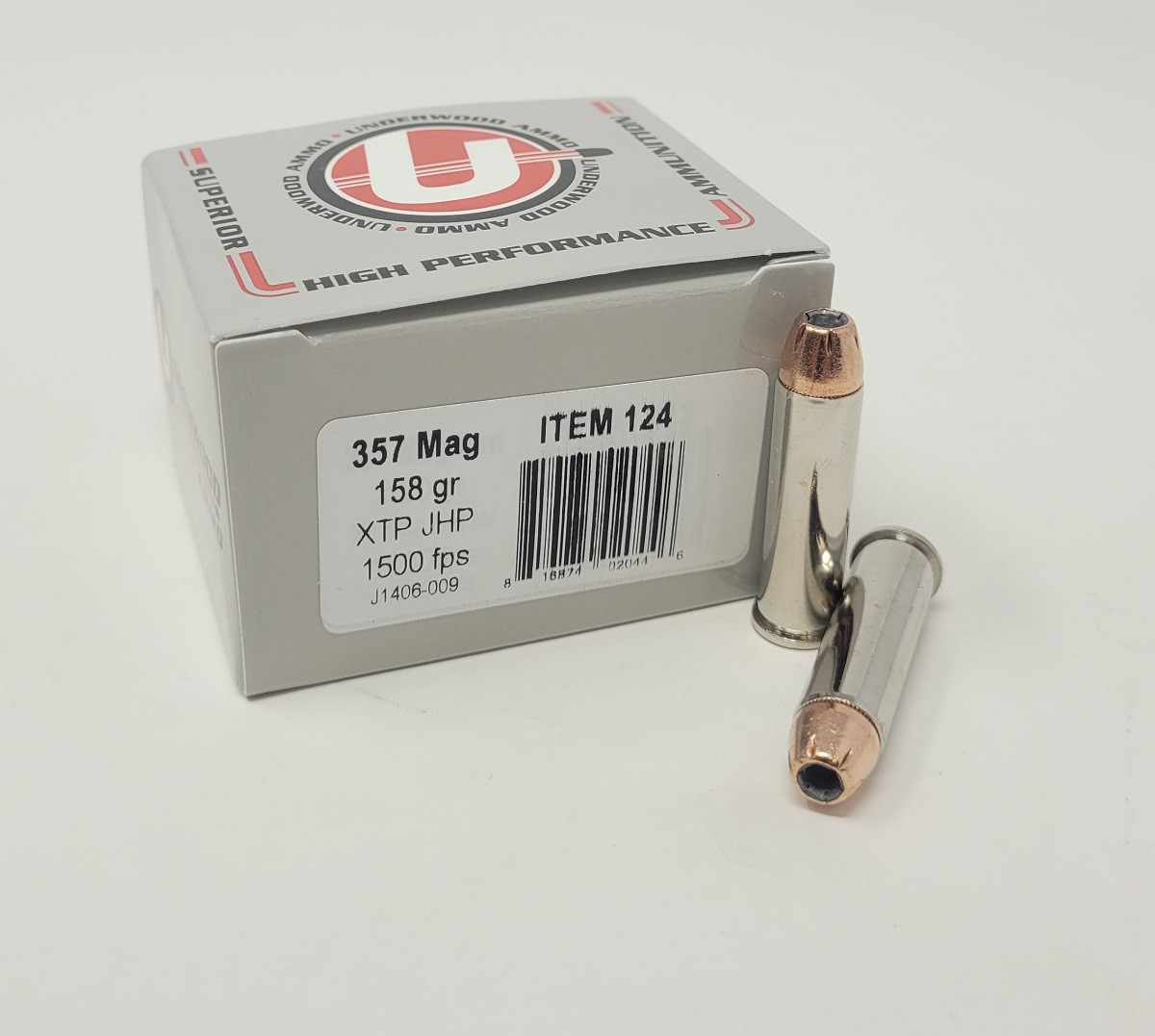 Underwood 357 Mag Ammunition UW124 158 Grain Jacketed Hollow Point 20 ...