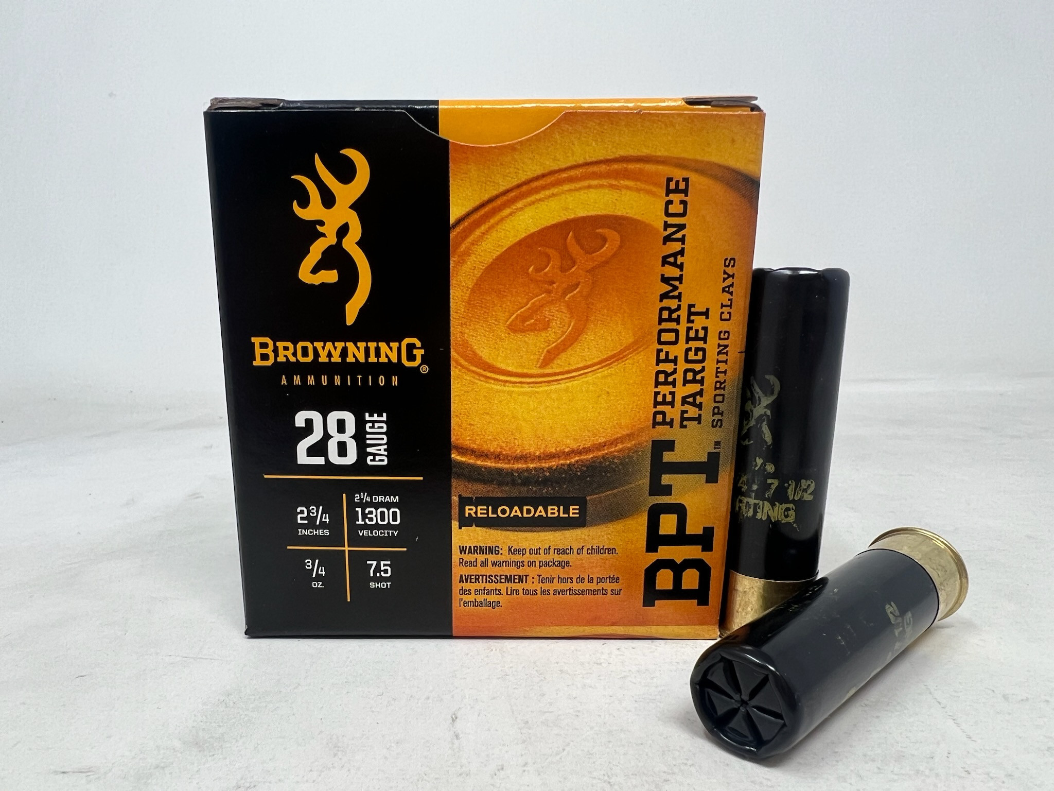 Browning 28 Gauge BPT Ammunition B193632827CASE #7.5 Shot 2-3/4" 3/4oz ...