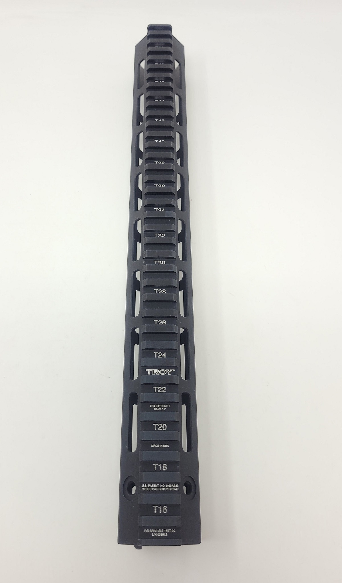 Troy AR15 Aluminum Battle Rails SRAI-ML1-15BT-00 M-Lock 15" Picatinny ...