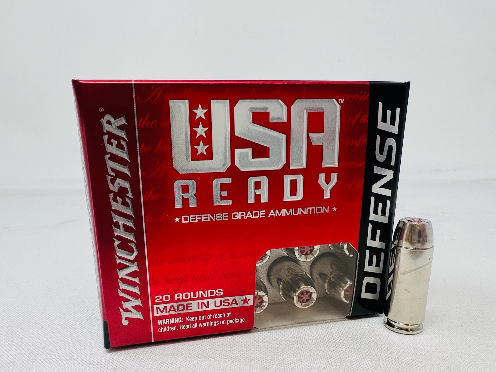 Winchester 10mm Auto Ammunition USA Ready RED10 180 Grain Flat Nose ...