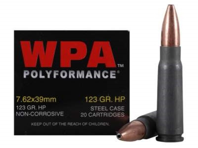 Winchester 7.62x39mm Ammunition Q3174 123 Gr Full Metal Jacket 20 rounds