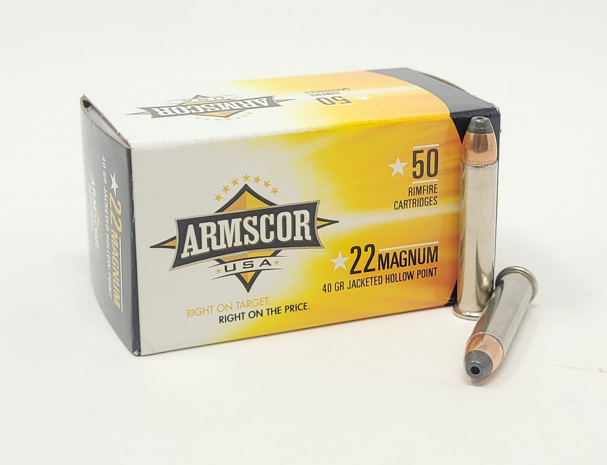 Armscor 22 WMR Ammunition ARM50016 40 Grain Full Metal Jacket BRICK 500 ...