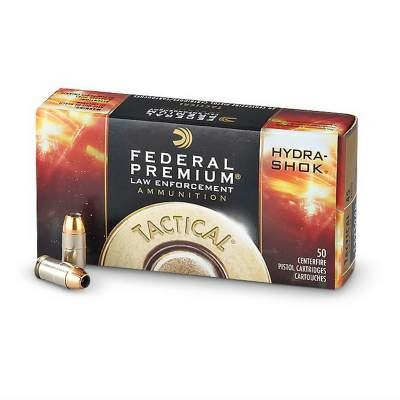 Federal 45 Auto Hydra-Shok Tactical P45HS1G 230 gr JHP 50 per box