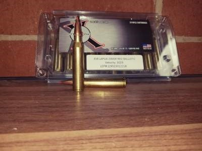 Barnes 338 Lapua Magnum Ammunition B30727 280 Grain LRX Ballistic Tip ...