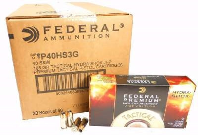 Federal 45 Auto Hydra-Shok Tactical P45HS1G 230 gr JHP 50 per box