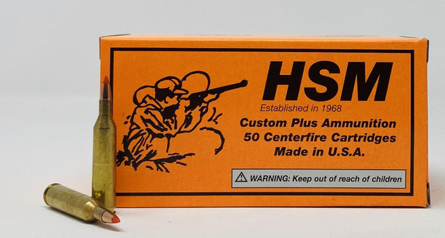 HSM 350 Rem Mag Ammunition 350RMag5N 200 Grain Round Nose Interlock 20 ...