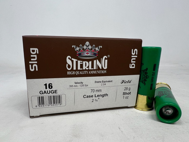 Sterling 12 Gauge Ammunition MINI SLUG STRLG12MINISLG 1.96" 1oz Slug ...