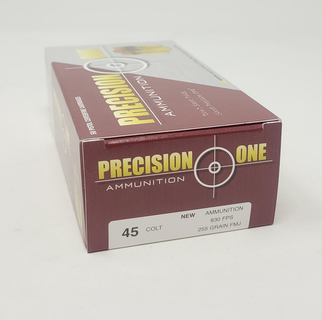 Precision One 45 Colt Ammunition Cowboy Action 255 Grain Full Metal ...