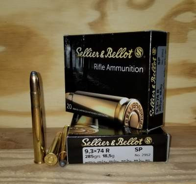 Sellier & Bellot 9.3x72R Ammunition SB9372RA 193 Grain Soft Point 20 Rounds
