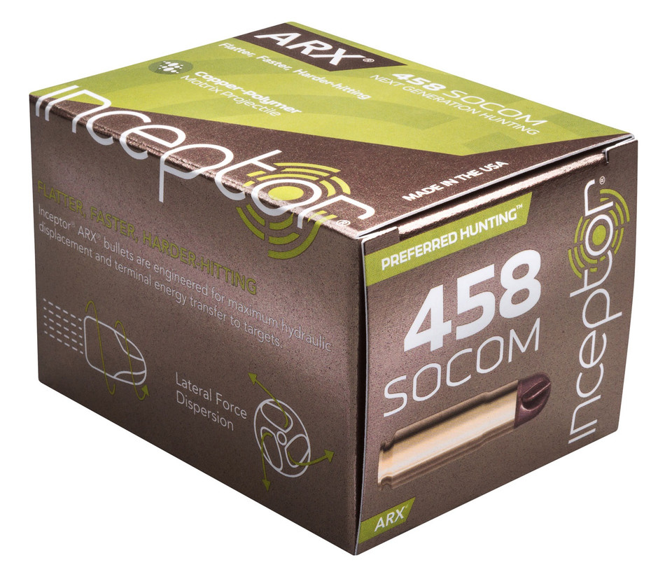 Inceptor 40 S&W Ammunition ARX804040020 88 Grain ARX 20 Rounds