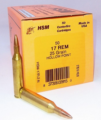 Remington 17 Rem High Performance Rifle R17R2 25 gr HP 20 per box